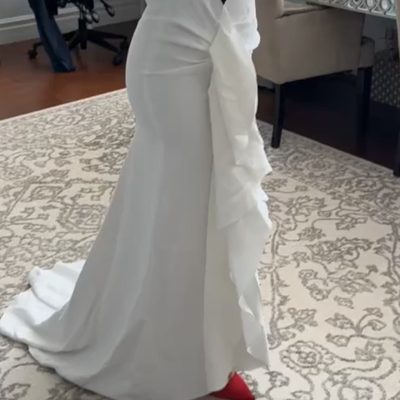 REVOLVE | Dresses | Revolve White Ruffled Wedding Dress | Poshmark